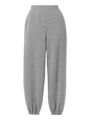 THE ROW Liyana Cashmere Tapered Track Pants - Gray