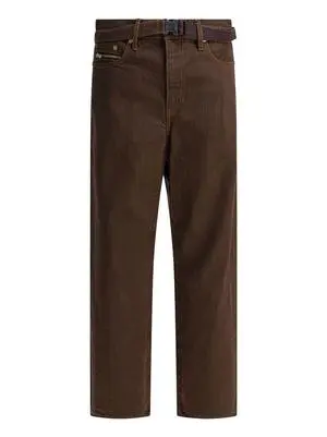 Sacai Relaxed Fit Jeans - Brown