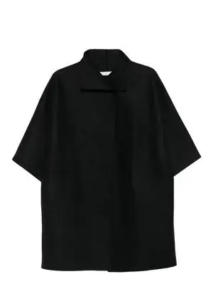 Harris Wharf London Short-sleeve Collared Coat - Black