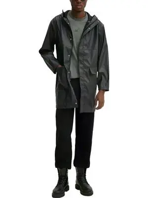 Herschel Supply Co. Hooded Flap-pocket Raincoat - Black
