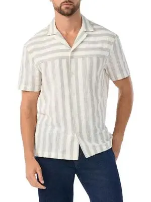 Mr Turk Angelo Short Sleeve Button-up Shirt - Ecru