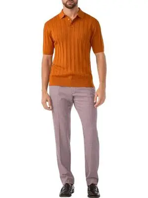 Mr Turk Kensington Short Sleeve Knit Polo - Amber