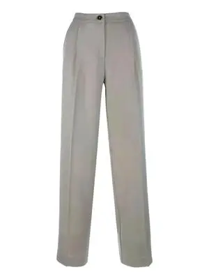CRUNA Pleated Straight-leg Trousers - Grey