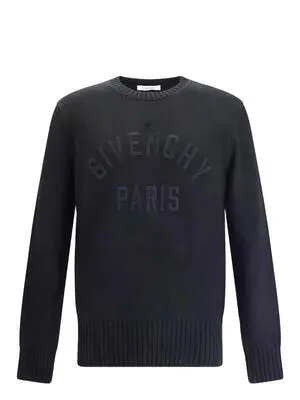 Givenchy Embossed Logo Crew-neck Sweater - Black