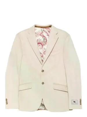 Etro Paisley-lined Cashmere Jacket - Neutrals