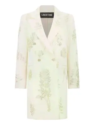 Libertine Floral-print Double-breasted Coat - White
