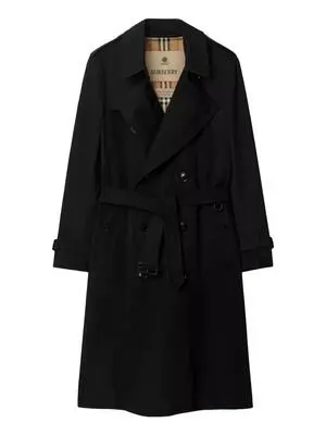 Burberry Double-breasted Belted Trench Coat - Black