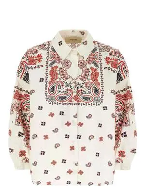 Max Mara Paisley-print Balloon Sleeve Shirt - White