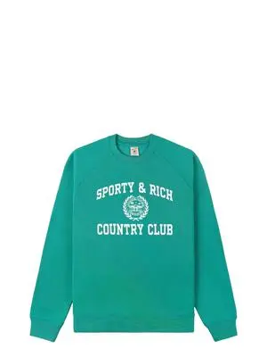 SPORTY & RICH Graphic-print Crew-neck Sweatshirt - Green