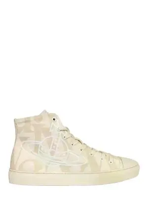 VIVIENNE WESTWOOD Orb-print High-top Sneakers - Neutrals