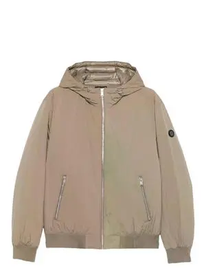 BOSS Hooded Zip-front Jacket - Neutrals