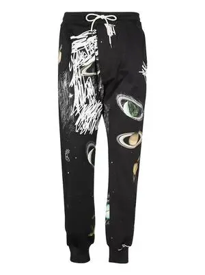 VIVIENNE WESTWOOD Graphic-print Elasticated Track Pants - Black