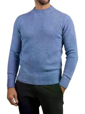 SONRISA Wool Crew-neck Jumper - Blue