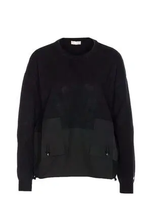 Liu Jo Paneled Crew-neck Sweatshirt - Black