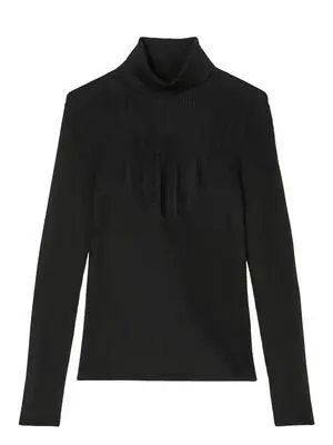 Marc O'polo Ribbed Turtleneck Top - Black