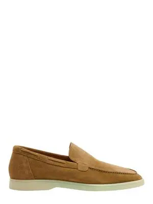 AURELIEN Yacht Suede-leather Loafers - Neutrals