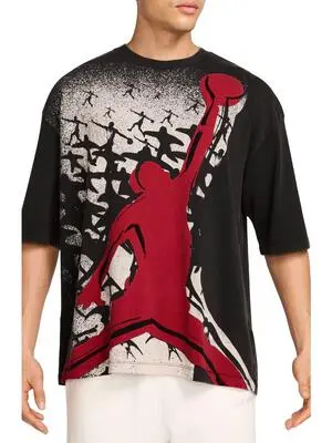 JORDAN Reissue Oversize Graphic T-shirt Black/gym Red