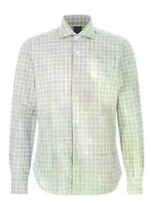 BARBA NAPOLI Checked Button-down Shirt