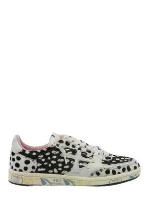 Premiata Dalmatian-print Lace-up Sneakers - Black