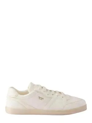 Prada Logo-print Leather Sneakers - Neutrals