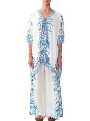 Camilla Iznik Lullaby Short Lace Up Kaftan - Isnik Lullaby