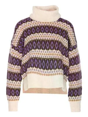 Liu Jo Patterned High-neck Sweater - Neutrals