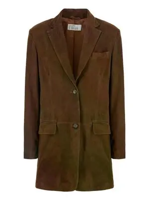 GIUSEPPE DI MORABITO Suede Button Blazer