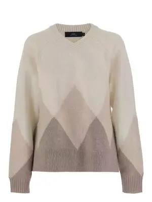 Arch4 Diamond-pattern Cashmere Sweater - Neutrals