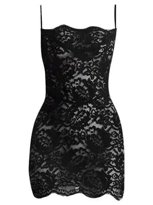 2310 STUDIO Lace Panelled Mini Dress - Black