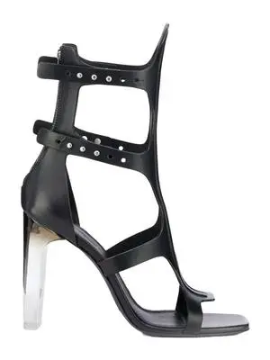 Rick Owens 110mm Spartans Leather Zip-fastening Pumps - _990d Black