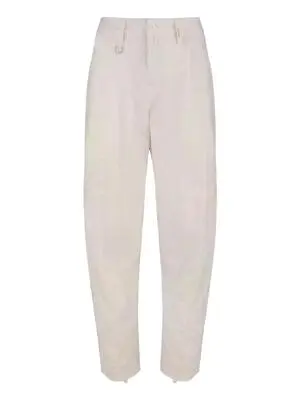 High Panelled Trousers - White