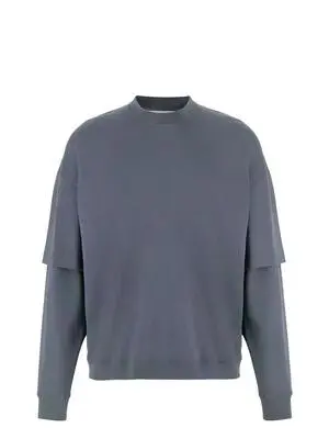 DARKPARK Layered Cotton Sweatshirt Grey