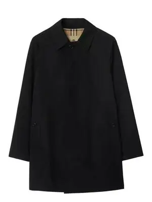 Burberry Raglan-sleeve Button Trench Coat - Black
