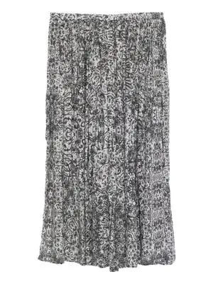 FALIERO SARTI Pleated Floral-Print Skirt