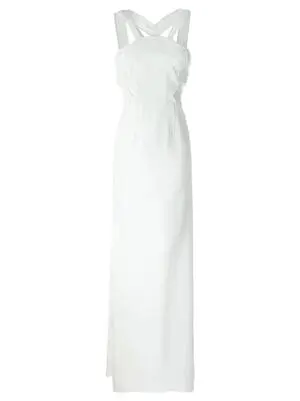 Roland Mouret Halterneck Silk Dress - White