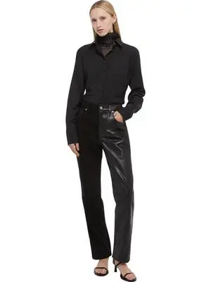 Helmut Lang Bisected Leather Pants - Black