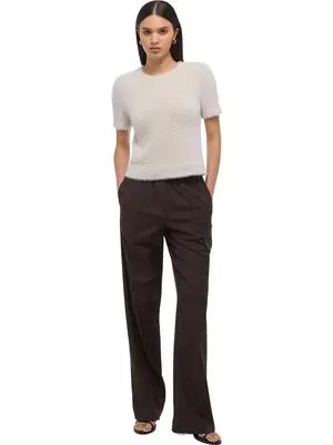 Helmut Lang Relaxed Fit Wool Cargo Trousers - Dark Chocolate