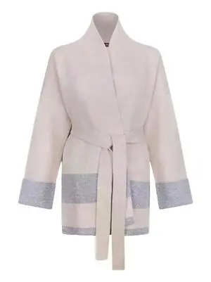 Max Mara Belted Long Sleeve Cardigan - Pink