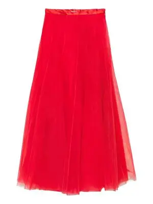 PARLOR Tulle Skirt - Red