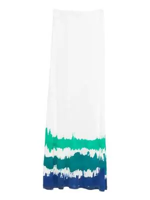 Faliero Sarti Tie-dye A-line Skirt - White