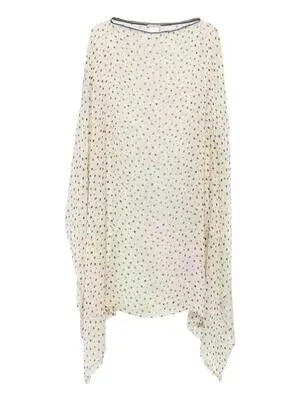 Faliero Sarti Polka-dot Silk Dress - Neutrals