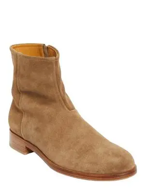 COMMON PROJECTS Suede Zip Up Boots - Tan
