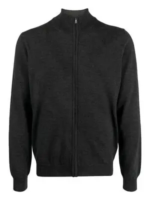 Corneliani Zip-up Mock-neck Cardigan - Grey