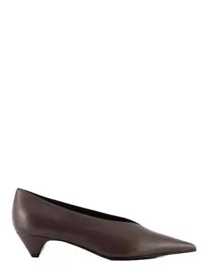 LELLA BALDI 30mm Pointed-toe Leather Pumps - Red