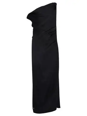 Significant Other Alyssa Draped One-shoulder Maxi Dress - Black