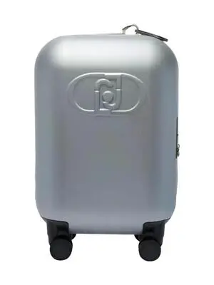 Liu Jo Logo-plaque Four-wheel Trolley Luggage - Silver