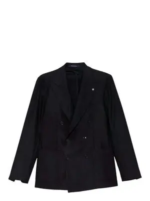 Tagliatore Double-breasted Patch-pocket Blazer - Blue
