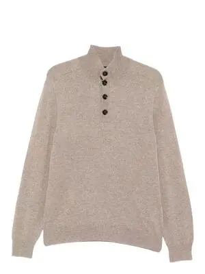 Brioni High-neck Sweater - Neutrals