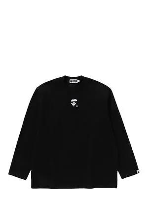 A BATHING APE Ape Face Long Sleeve Tee - Black