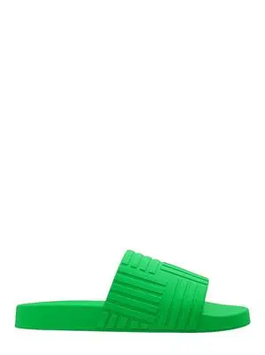 Bottega Veneta Rubber Carpet Slides - Parakeet